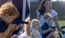 UK - Internet SJWs Outraged As Prince George Pictured Playing With Gun